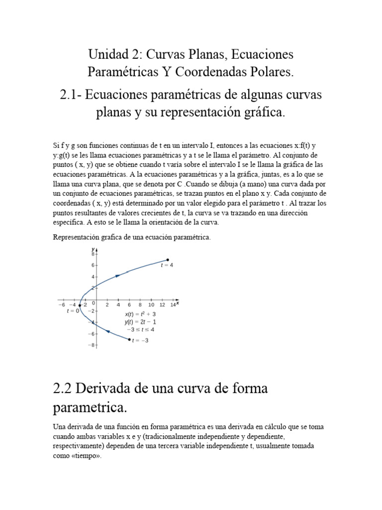 Calculo Vectorial Unidad 2 | PDF | Tangente | Curva