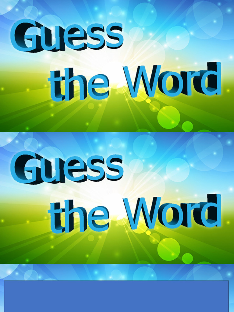 Guess The Word | PDF | Science & Mathematics