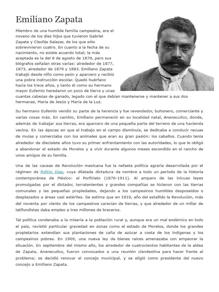 Emiliano Zapata | PDF