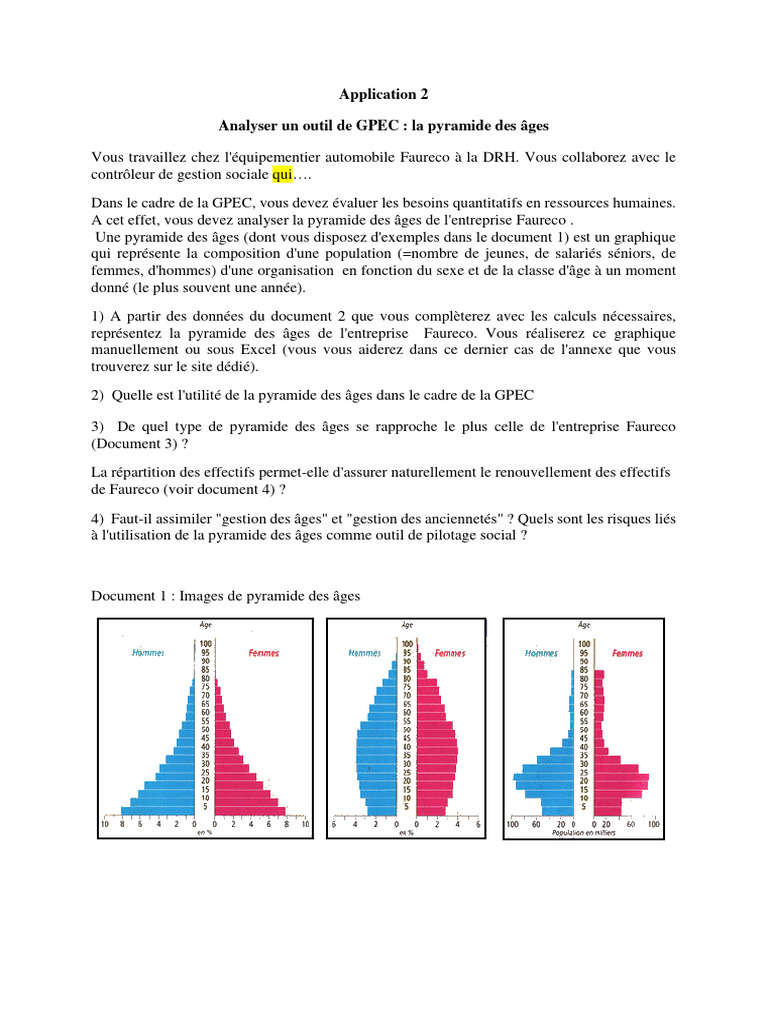 Analyse de la pyramide des âges GPEC | PDF | Gestion des ressources ...