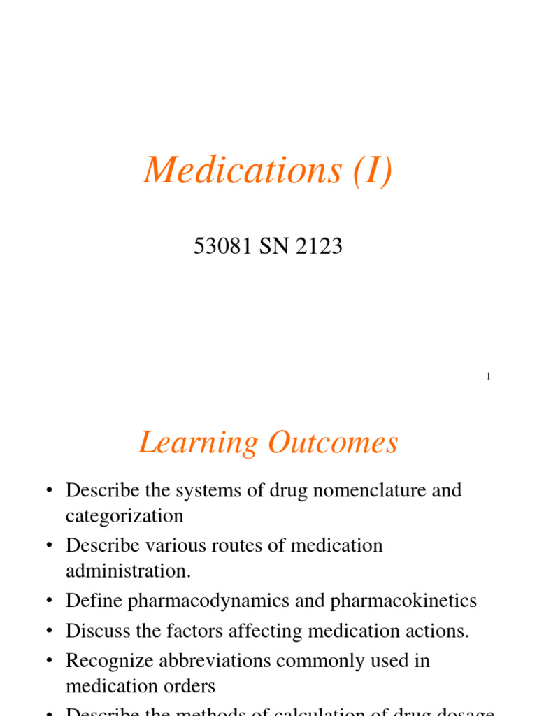 Pharmacology Basics for Healthcare Students | PDF | Pharmacokinetics ...
