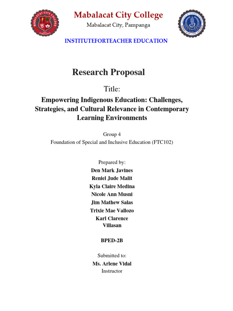 group-4-research-proposal 1 | PDF | Special Education | Science