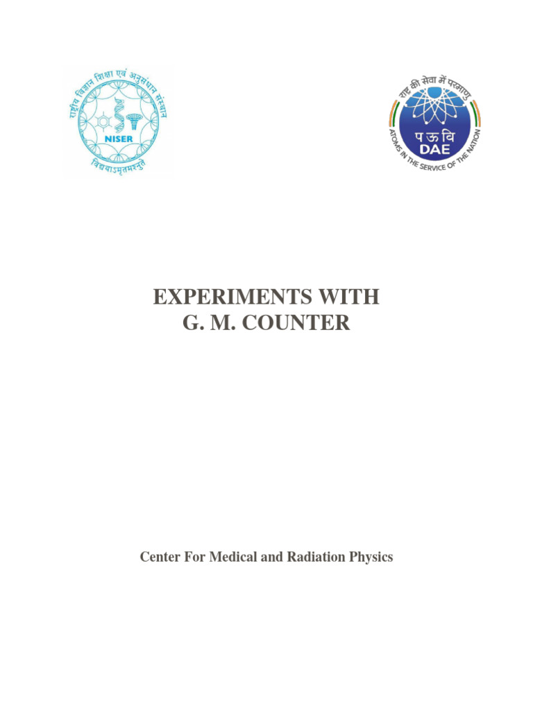 Experiments With G M Counter | PDF | Ionizing Radiation | Nuclear Physics