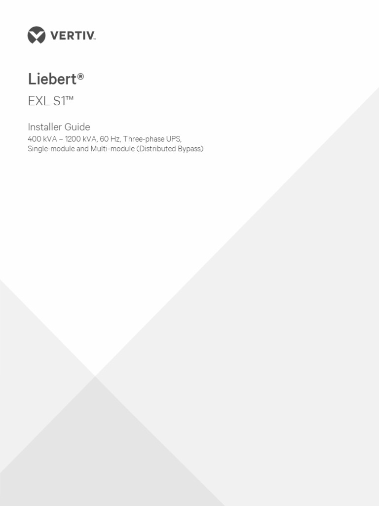 Liebert Exl s1 | PDF | Electrical Wiring | Voltage