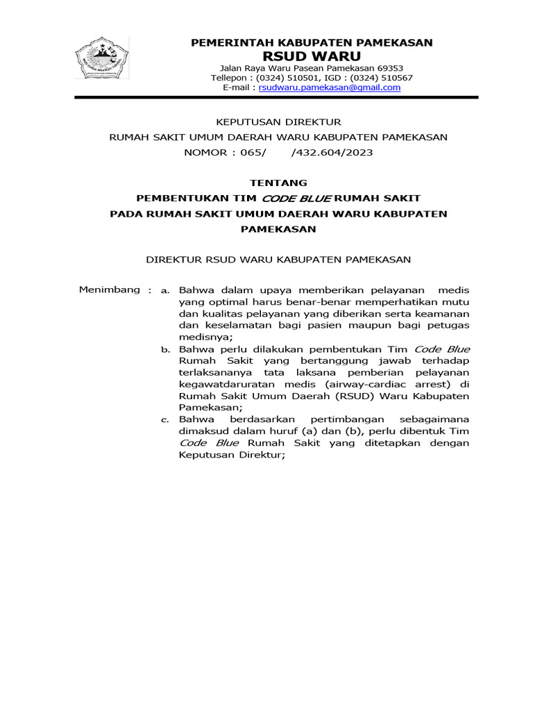 Codeblue-AKREDITASI NW | PDF