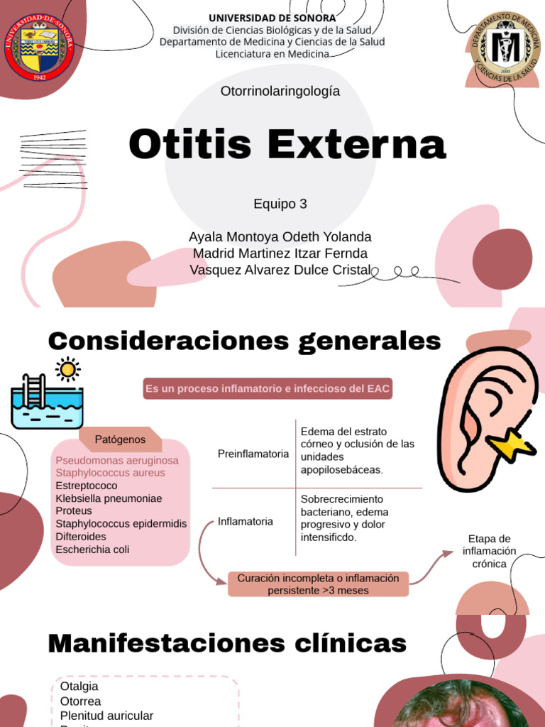 Otitis Externa | PDF | Inflamación | Medicina CLINICA