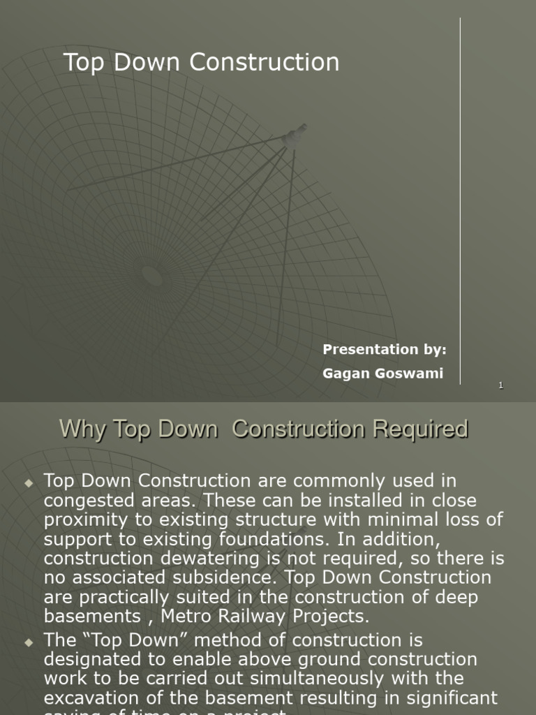 Top Down Construction by Gogan Goswami | PDF