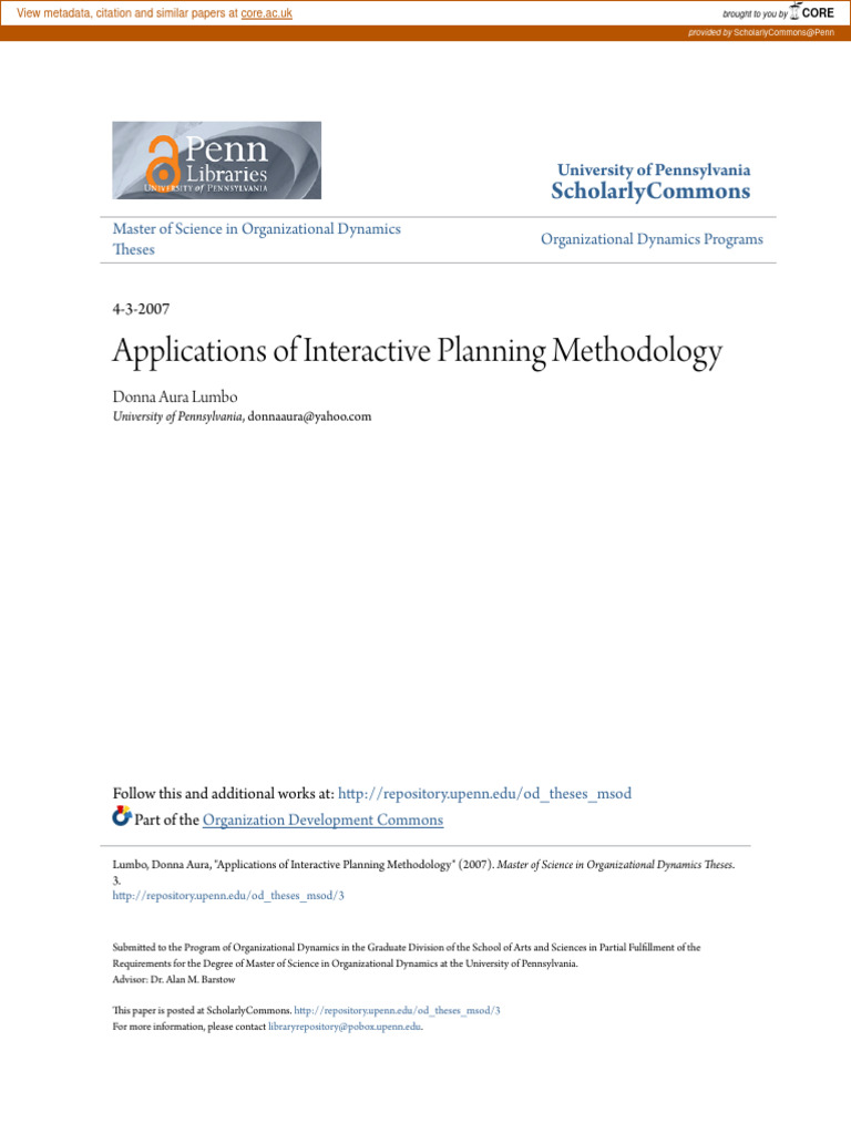 Interactive Planning | PDF | System | Systems Theory