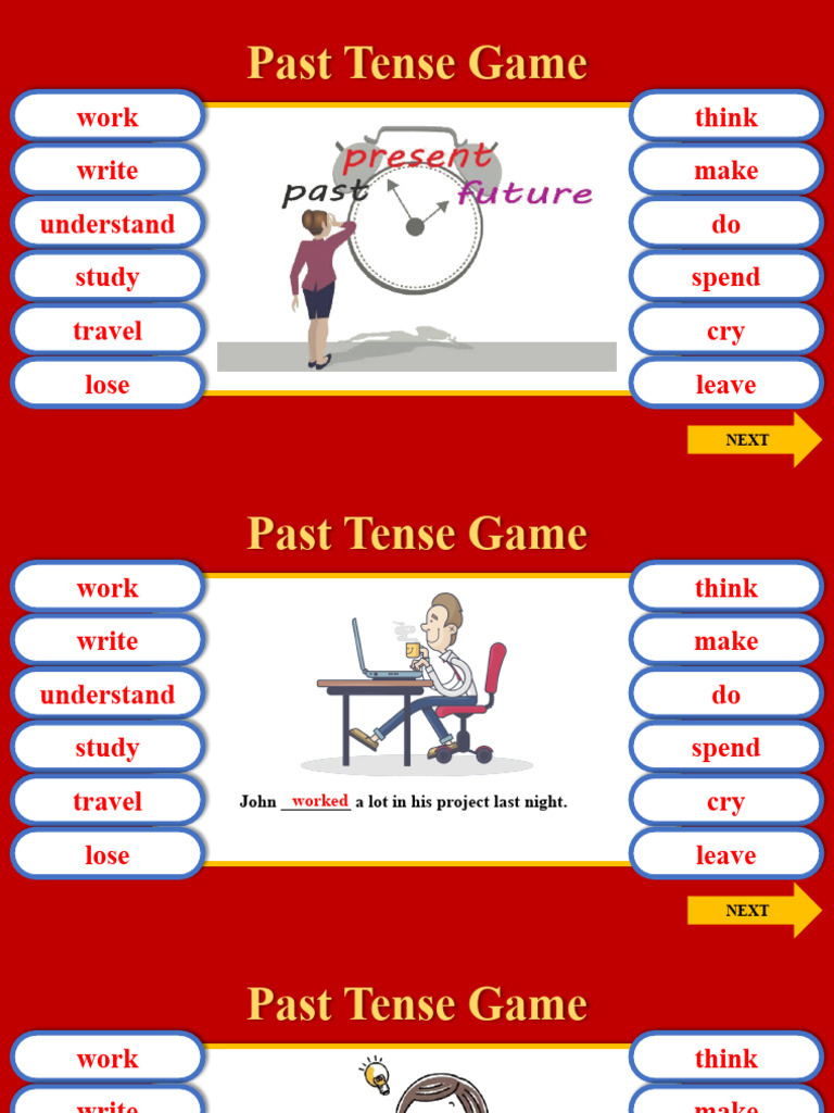 Past Tense Game Fun Activities Games Games - 143475 | PDF