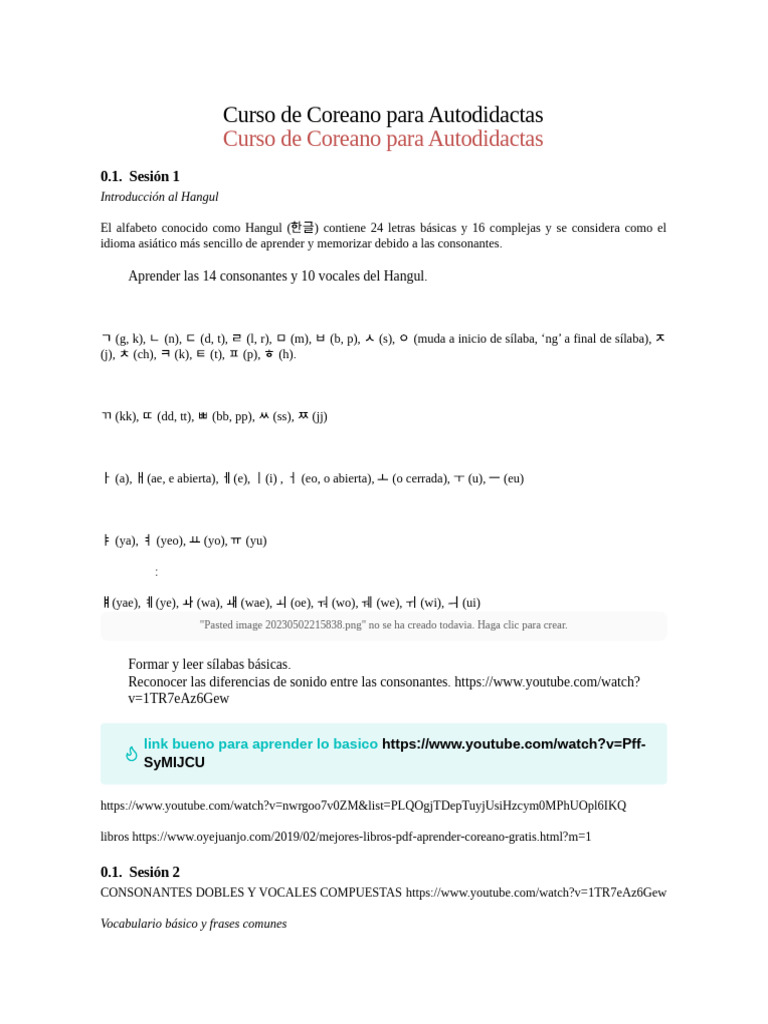 Curso Completo de Coreano para Autodidactas | PDF | Lenguaje Koreano ...