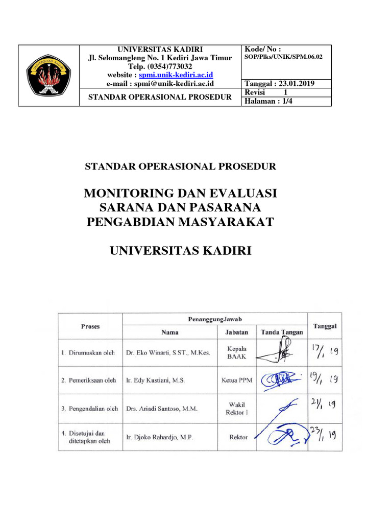Contoh Form Monitoring Monev Prasarana | PDF | Karier & Perkembangan ...