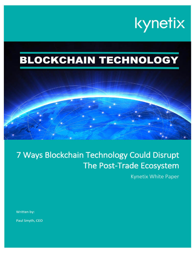 Blockchain's Impact on Post-Trade Systems | PDF | Bitcoin | Cryptocurrency