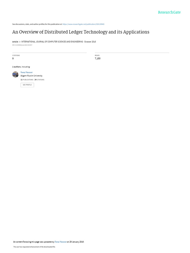 An Overview of Distributed Ledger Technology and I | PDF ...