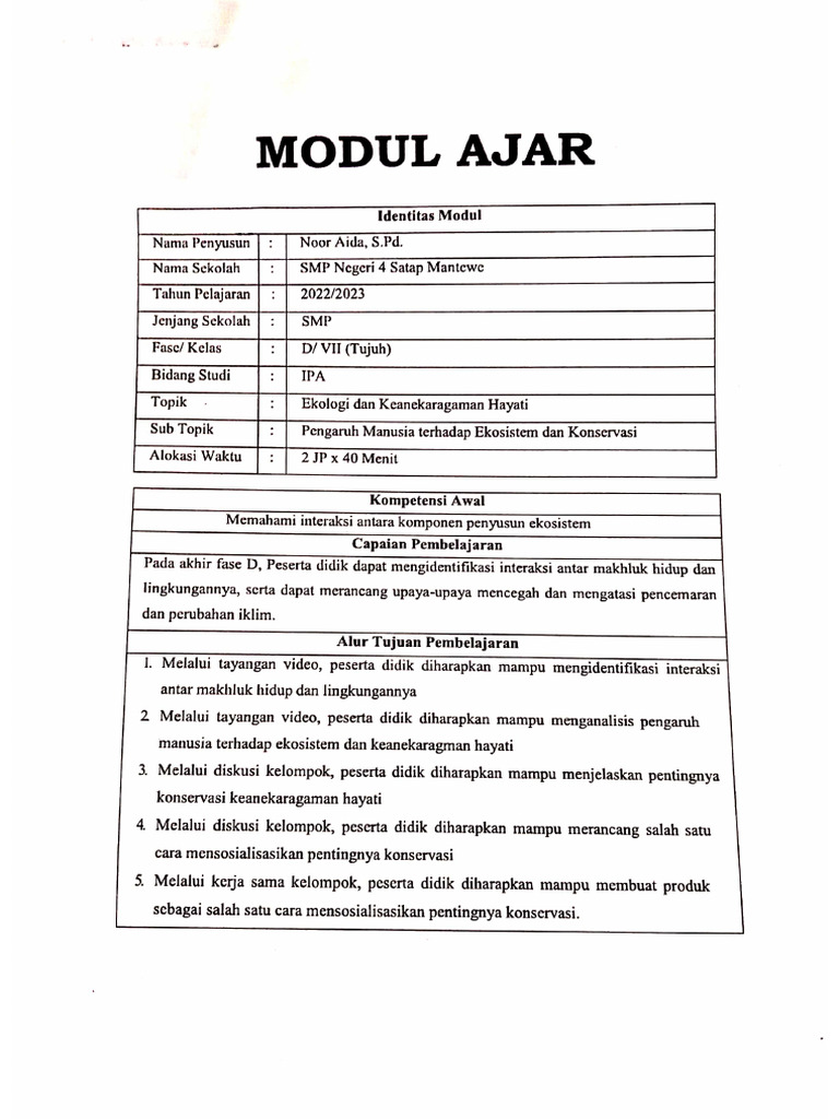 Modul Ajar IPA | PDF