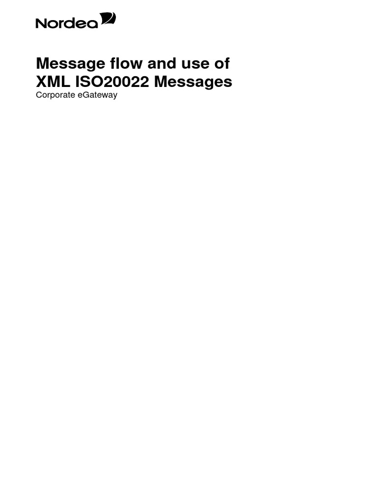 Message Flow and Use of XML ISO20022 Messages Corporate Egateway | PDF ...
