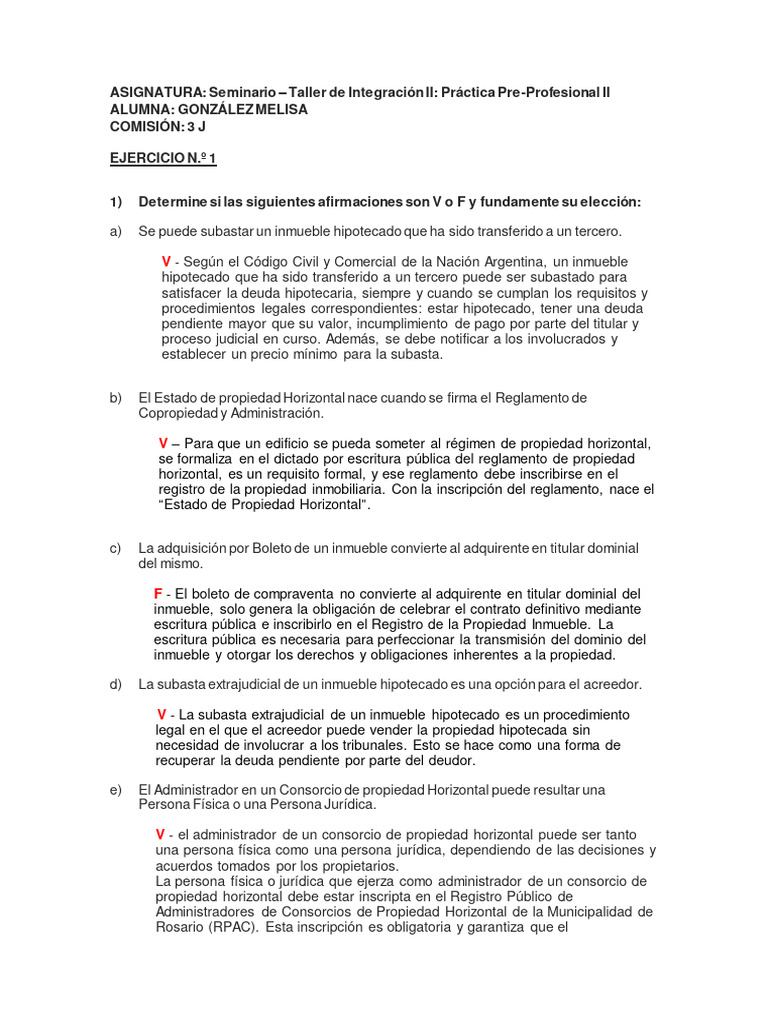 Ejercicio #1 - González Melisa - Práctica Pre-Profesional Ii | PDF