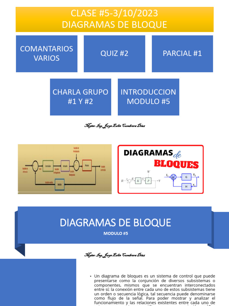 DIAGRAMAS DE BLOQUE | PDF | Realimentación | Teoría de control