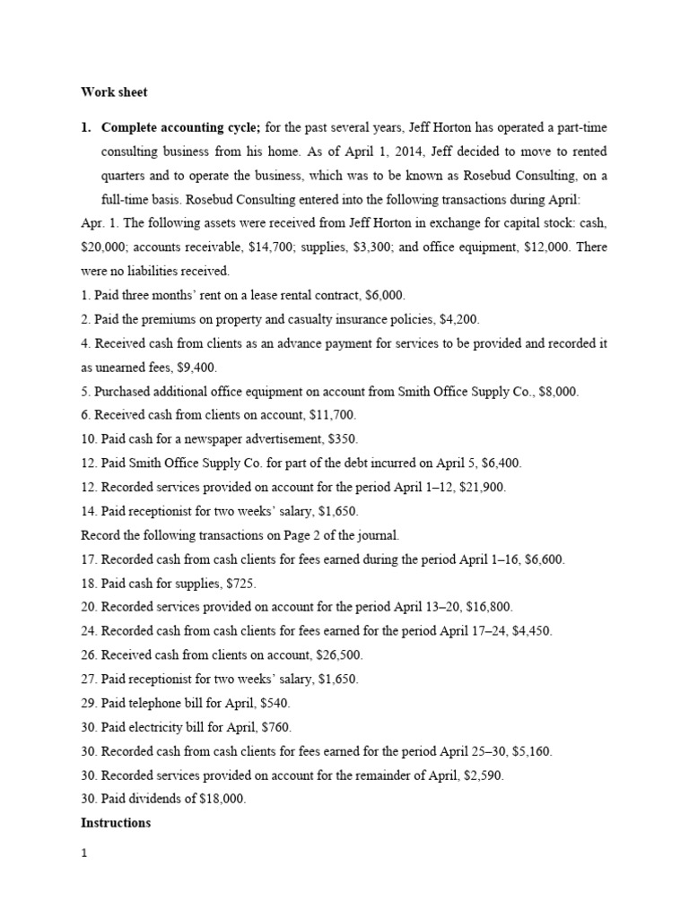 Work Sheet Acct | Download Free PDF | Depreciation | Cost