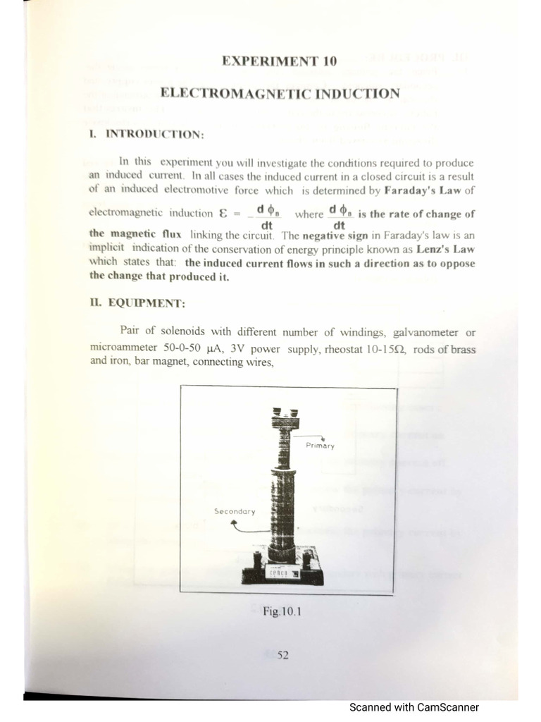 Electromagnetic Induction Manual | PDF
