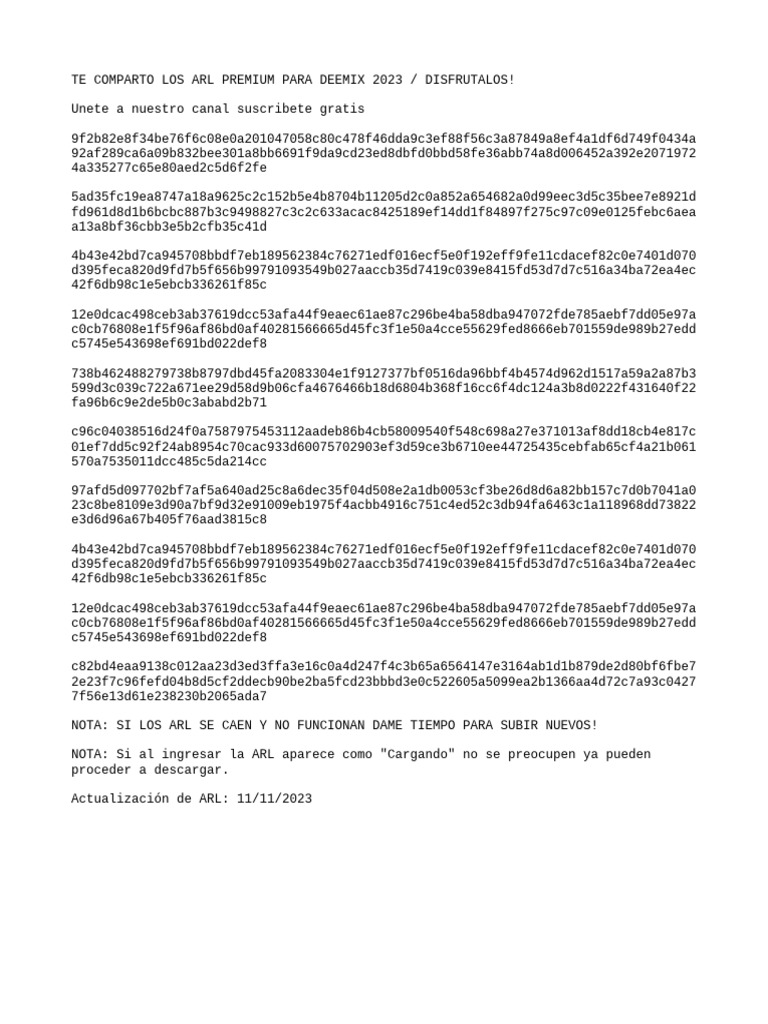 ARL - Actualizadas El 11-11-2023 | PDF