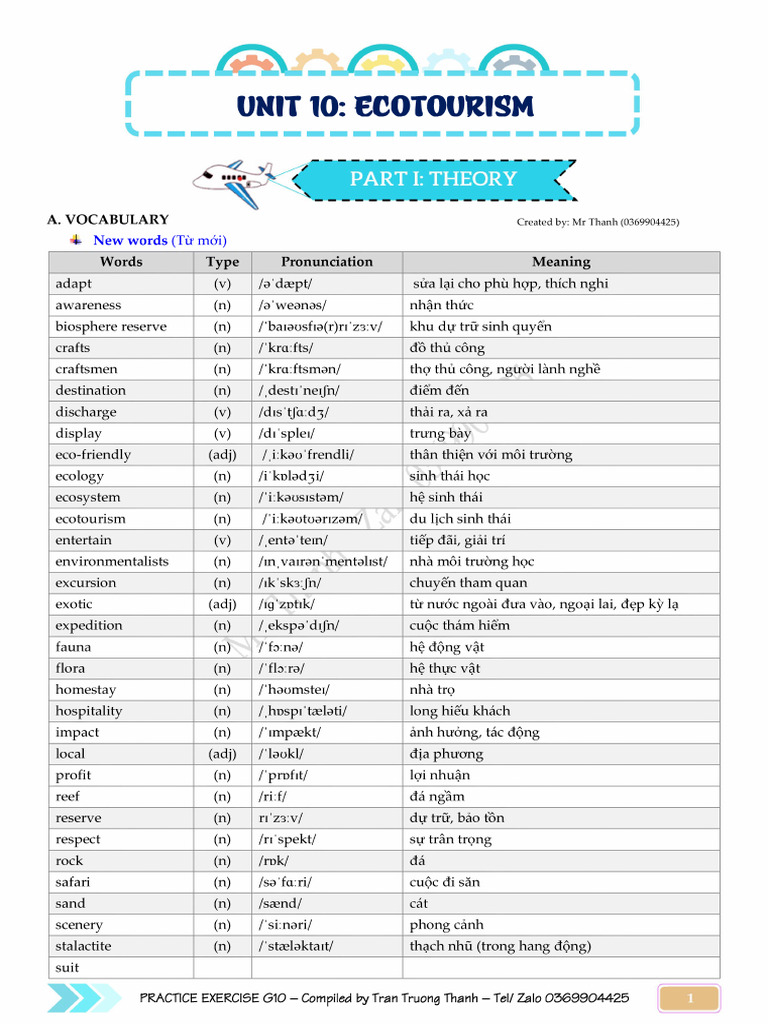 English Exercise - Global Success 10 - Unit 10 | PDF