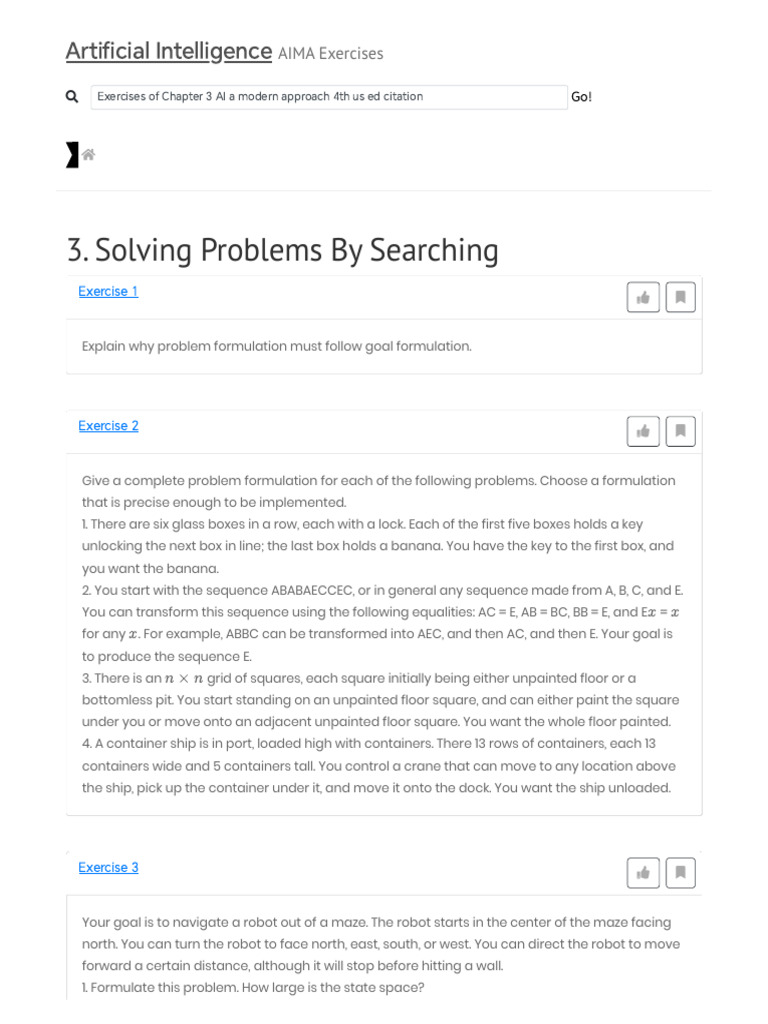 AI Problem Solving Exercises | PDF | Theoretical Computer Science | Applied Mathematics
