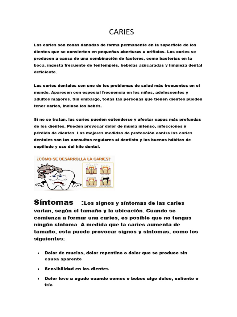 CARIES | PDF | Diente | Odontología