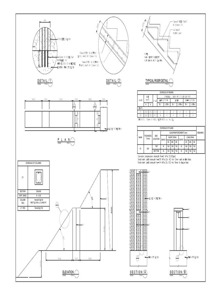 Stair Plan and Details at TB25 | Download Free PDF | Structural ...