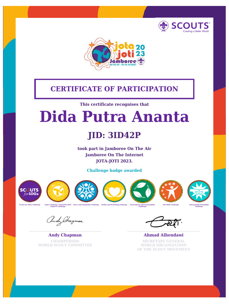 Jota Joti Certificate | PDF