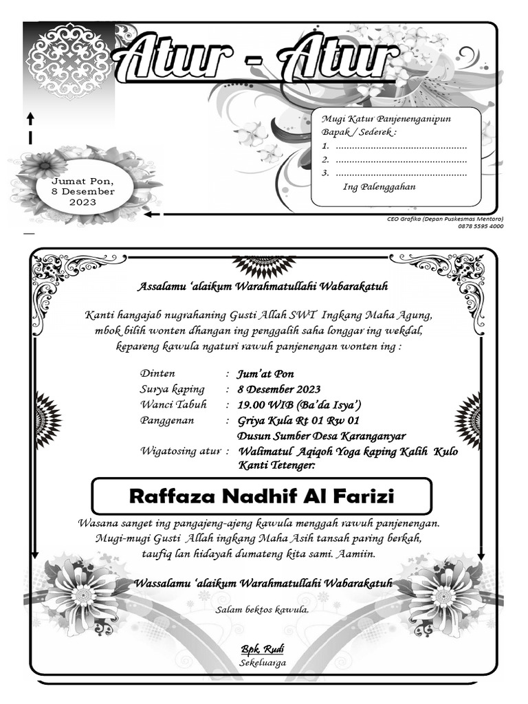 Atur-Atur Sumber Aqiqah | PDF