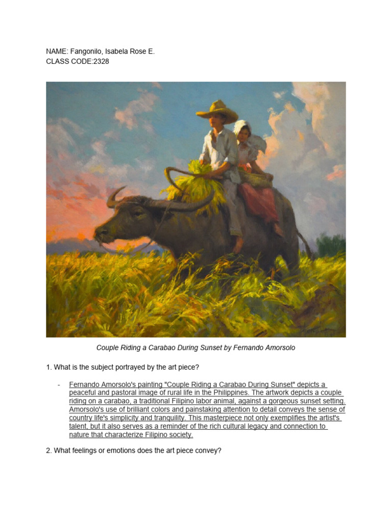 Filipino Rural Life in Art | PDF | Aesthetics | Realism (Arts)