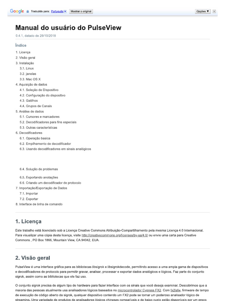 Manual Pulseview Portugues | PDF