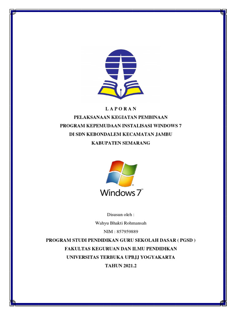 PDGK4306-Wahyu - Bhakti - R-857959889-Pembinaan - Instalisasi - Windows - 7 FIX | PDF