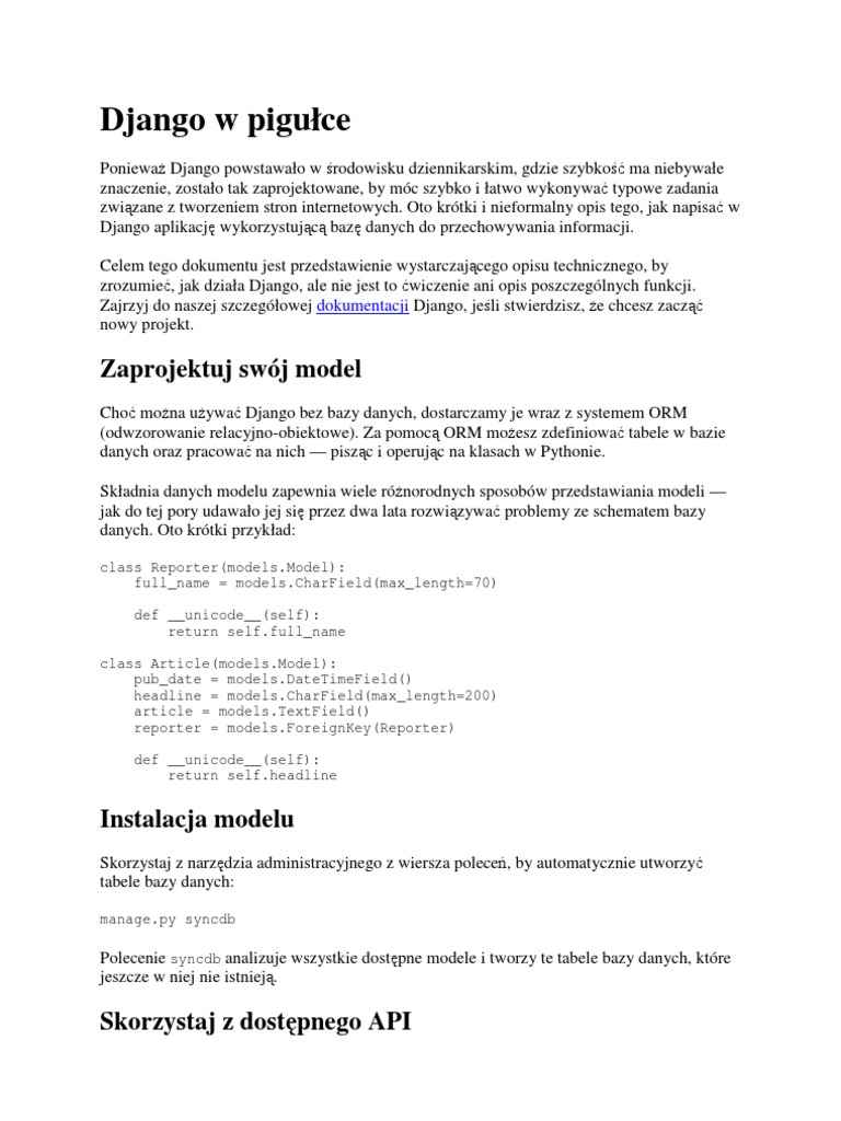 Django W Pigułce | PDF