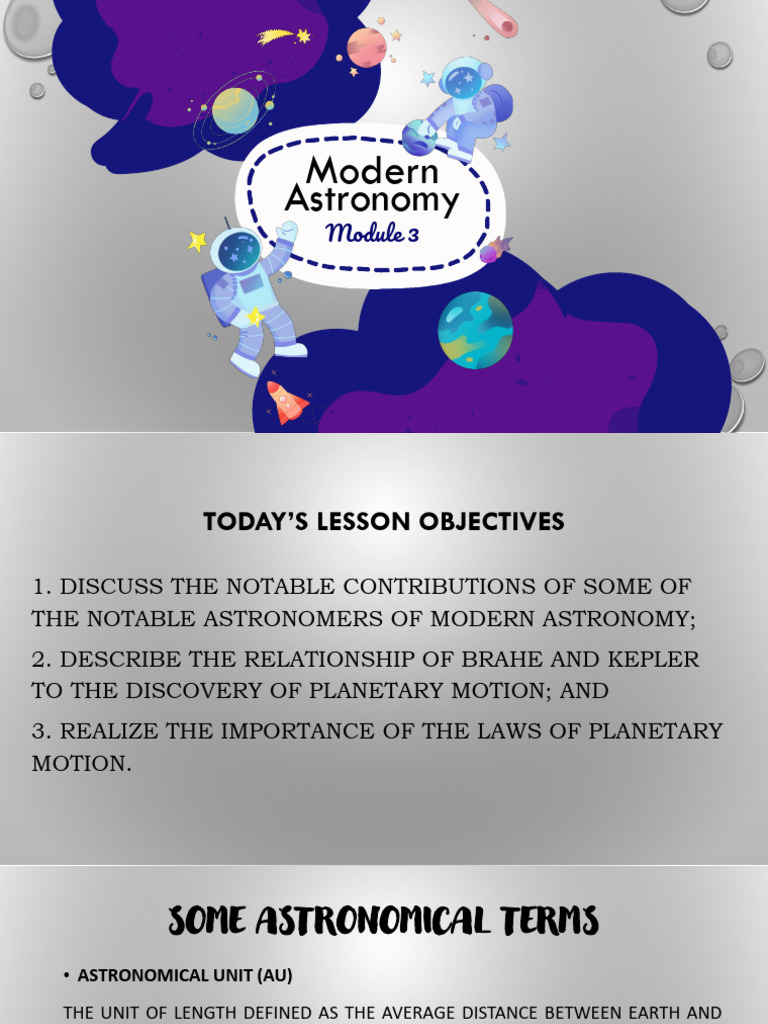 Modern Astronomy Module 3 Quarter 2 | PDF