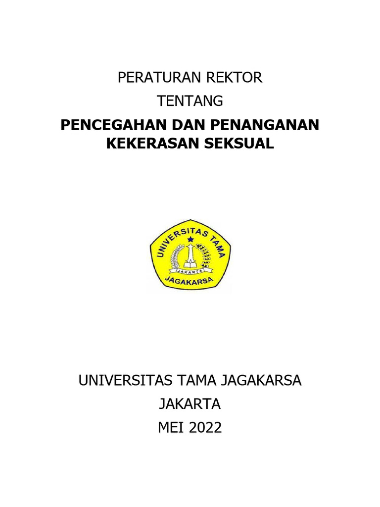 Peraturan Pencegahan Penanganan Kekerasan Seksual UTAMA | PDF