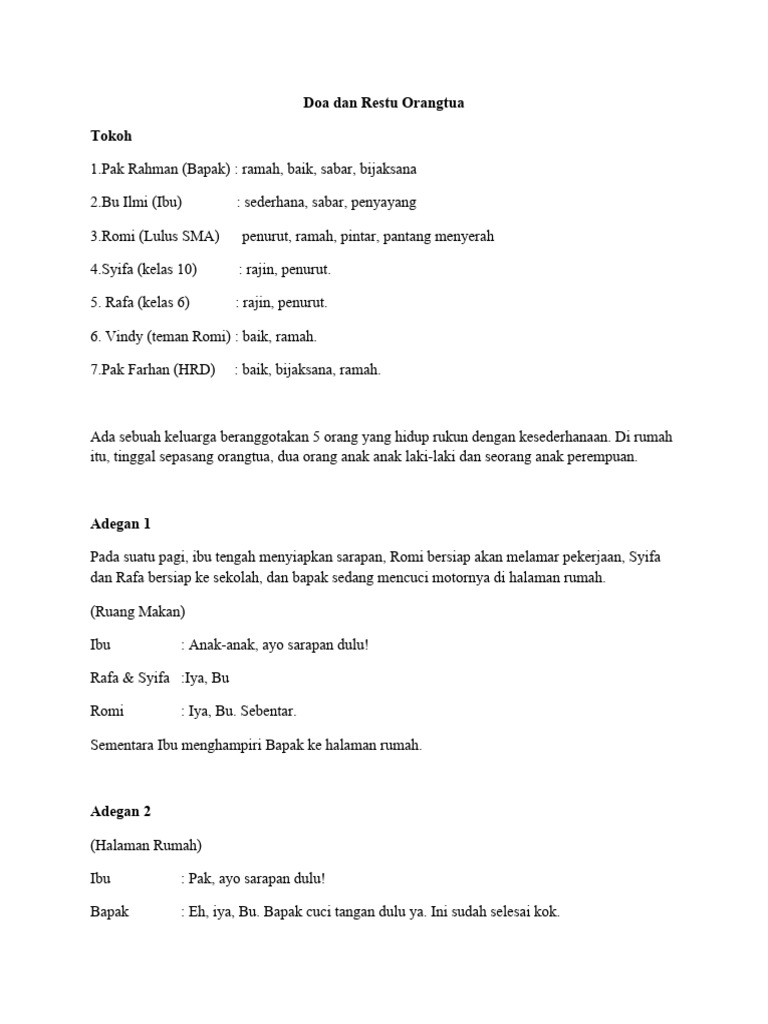 Doa Dan Restu Orangtua | PDF