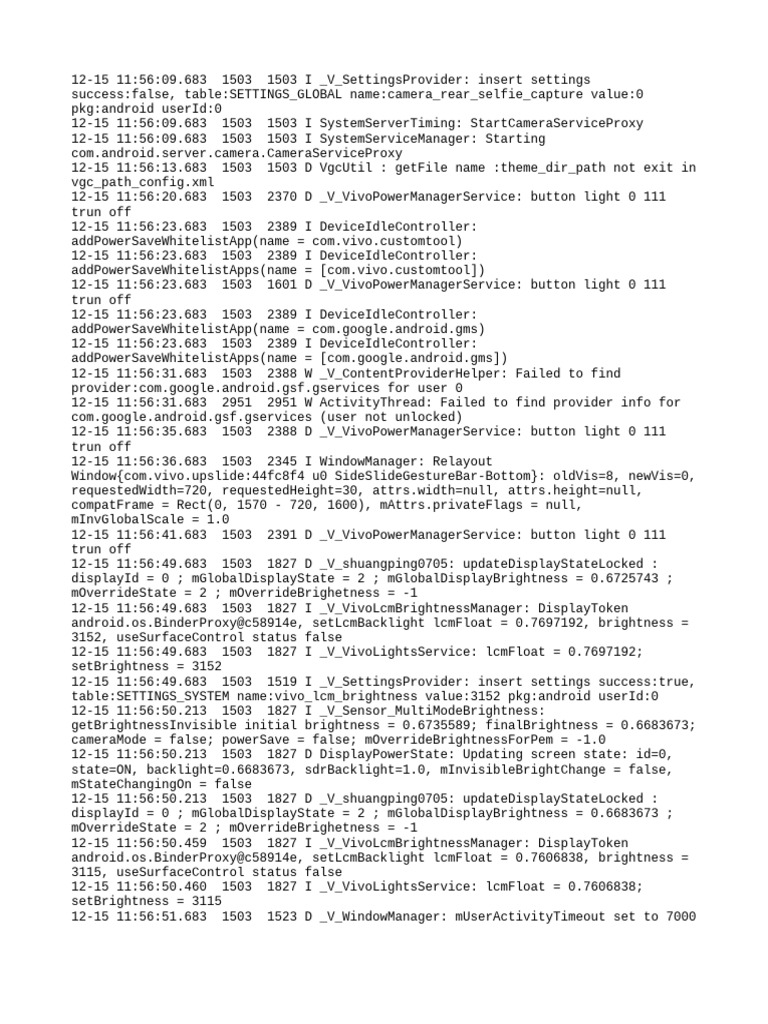 Log | PDF | Android (Operating System) | Computing