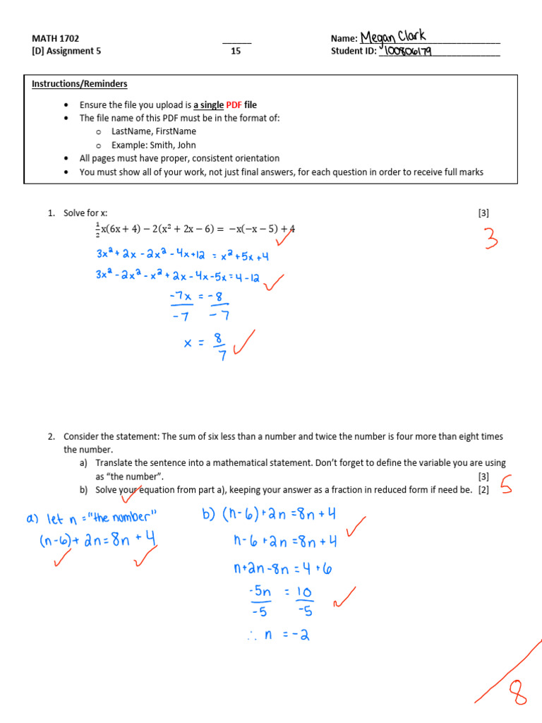 graded assignment 5 | PDF | Mathematics | Mathematical Objects