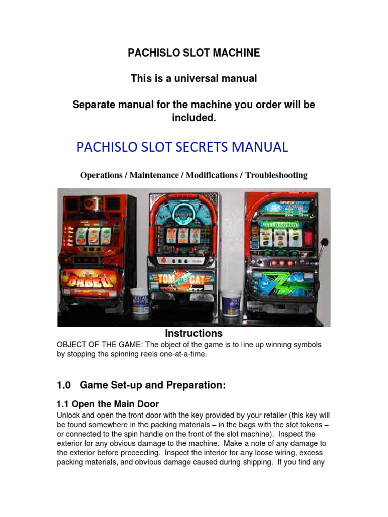 Pachislo Manual | PDF | Slot Machine | Ac Power Plugs And Sockets