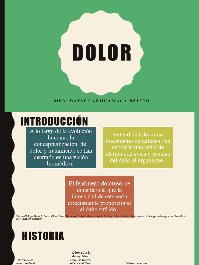 Exposicion Dolor | PDF | Dolor | Medicina CLINICA