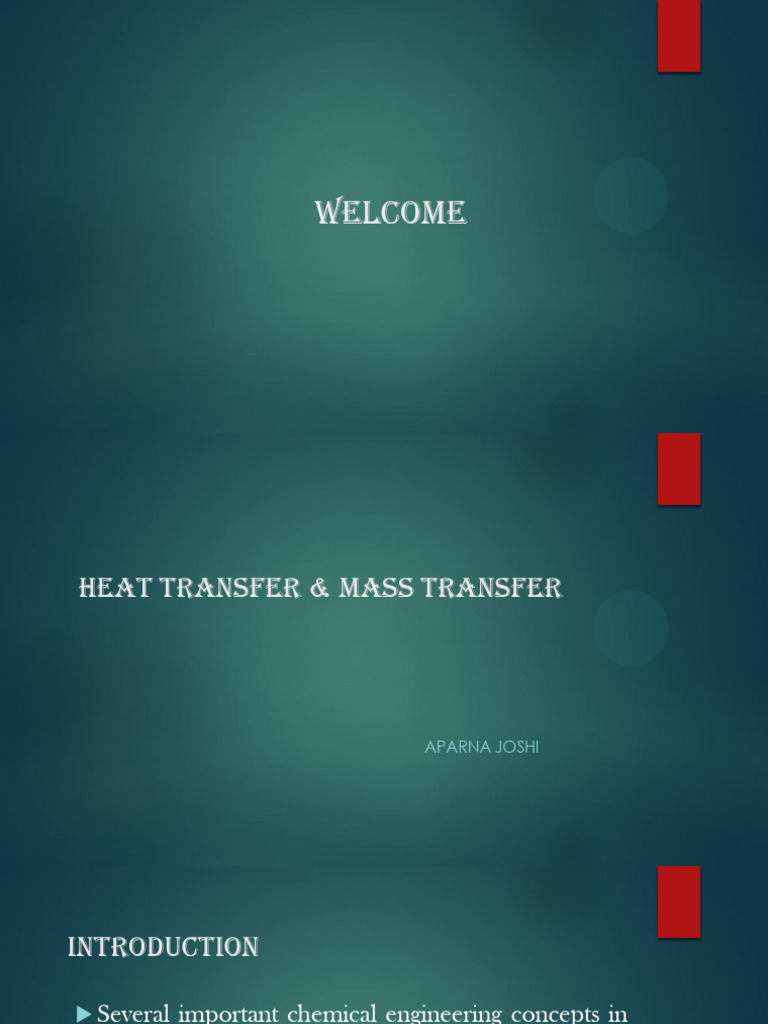 Heat Transfer & Mass Transfer | PDF | Diffusion | Heat Exchanger