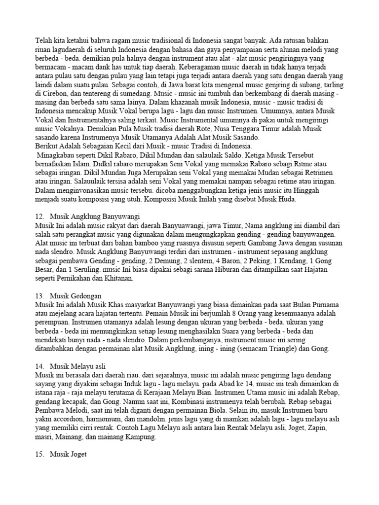 Jenis Musik | PDF