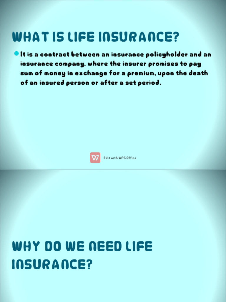 WHY DO WE NEED LIFE INSURANCE.1701925253746 | PDF | Insurance | Life ...