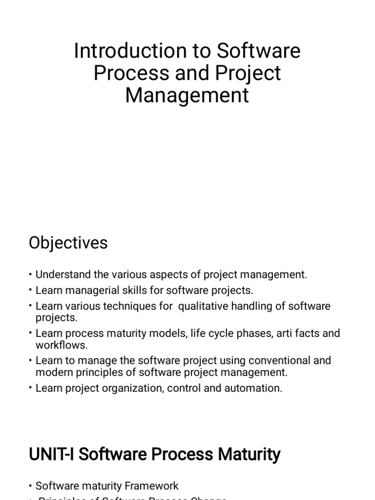 SPPM Unit-I | PDF | Project Management | Software Development Process