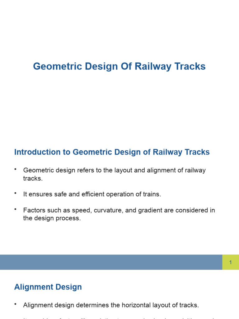 Geometric Design Of Railway Tracks Pdf Rail Transport Track Gauge