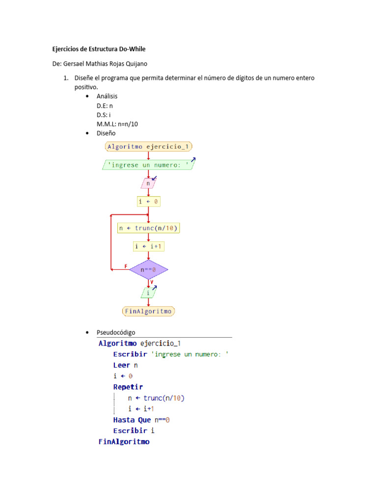 Ejercicios de Estructura Do-While | Descargar gratis PDF | Matemáticas | Programación de ...
