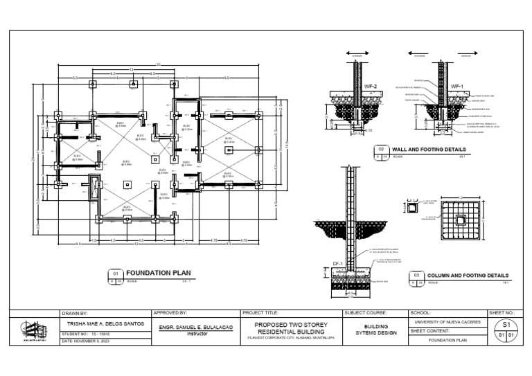 Foundation Plan (Delos Santos) | PDF | Building Engineering | Composite ...