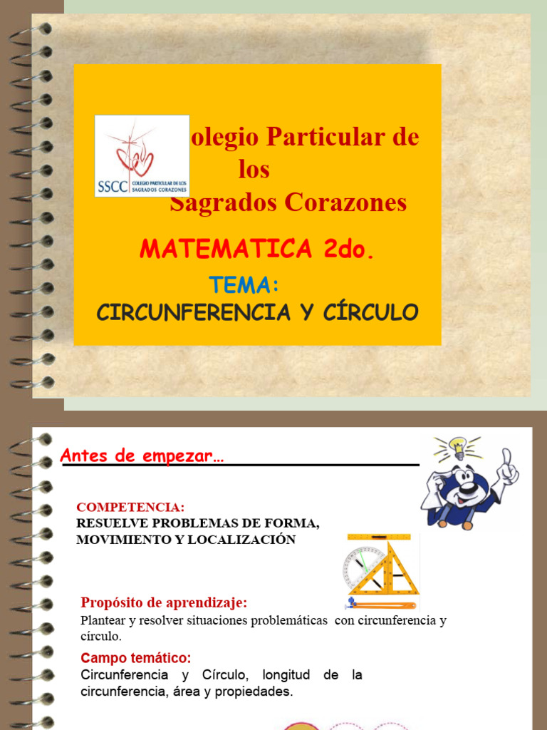 Circunferencia y círculo | PDF | Triángulo | Diámetro