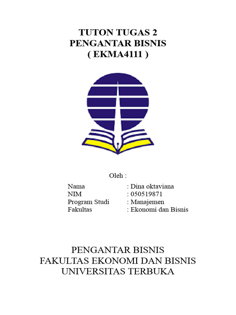 TUTON TUGAS 2 Pengantar Bisnis | PDF
